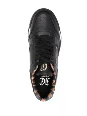 Just Cavalli Embossed-logo Leather Sneakers