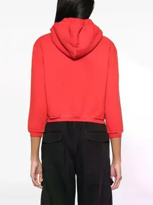 Alexander Wang Glitter Logo-print Cotton Hoodie
