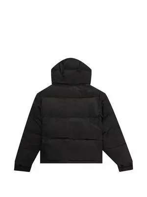 Off-White Puffer Coat With Logo Patch
