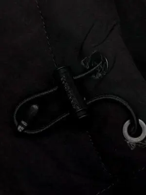 Off-White Puffer Coat With Logo Patch