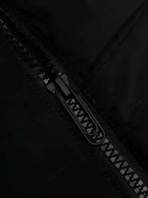 Off-White Puffer Coat With Logo Patch