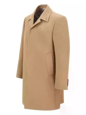 Thom Browne Mac Bal Collar Overcoat - Neutrals