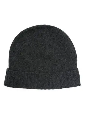 Le Kasha Le Kasha Fine Knit Beanie Grey