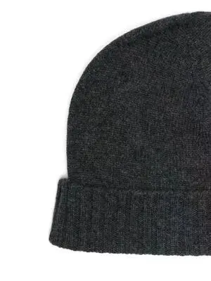 Le Kasha Fine Knit Beanie - Grey