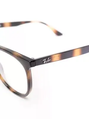 Ray-ban Logo-plaque Round Glasses
