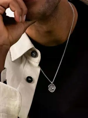 DOWER & HALL Sterling Hope Medallion Necklace