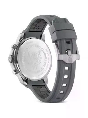 PLEIN SPORT 43mm Chronograph Watch With Rubber Strap