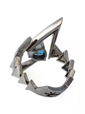 Nikos Koulis Geometric Sapphire And Diamond Ring