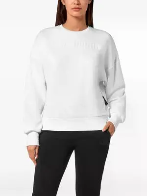 PLEIN SPORT Cotton Blend Jogging Sweatshirt - White
