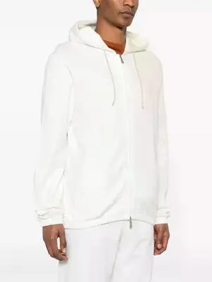 Eleventy Zip-up Hoodie - White
