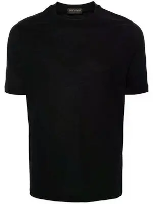 DELL'OGLIO Crew-neck Cotton T-shirt - Blue