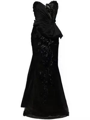 SAIID KOBEISY Sequin-embellished Tulle Gown - Black