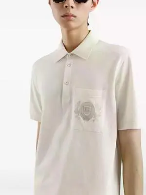 Dolce & Gabbana Logo-embroidered Polo Shirt - Neutrals
