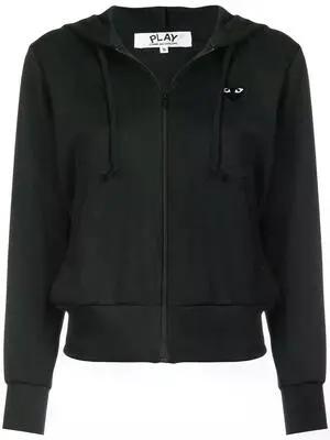 Play Comme Des Garcon Big Heart Print Zip-up Hoodie