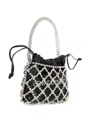 Off-White Crystal-skull Leather Tote Bag - Black