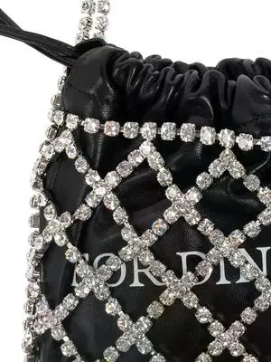 Off-White Crystal-embellished Leather Drawstring Tote Bag