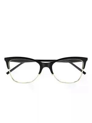 Saint Laurent Full Rim Cat Eye Eyeglasses - Black