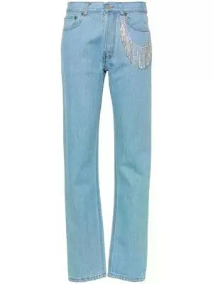 FORTE DEI MARMI COUTURE Crystal-embellished Straight Leg Jeans - Blue