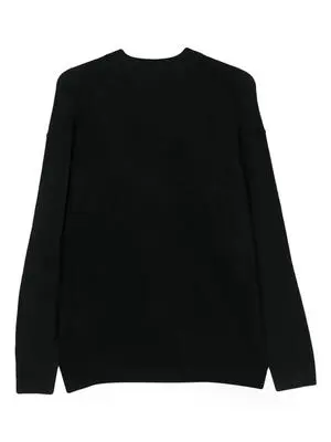Comme Des Garçons Logo Embroidered Cotton Jumper