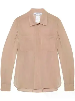 Max Mara Ercole Silk Shirt With Embroidered Logo