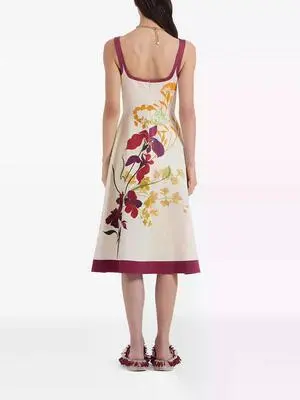 La DoubleJ Sophia Midi Dress In Floral Print