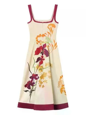 La DoubleJ Sophia Midi Dress In Floral Print