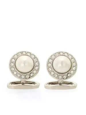 Dolce & Gabbana Embellished Dome Cufflinks - Silver