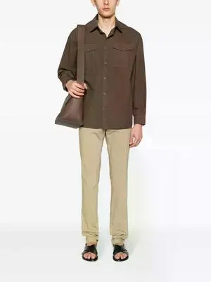 PT TORINO Mid-rise Slim-fit Trousers - Neutrals