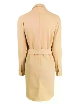 MOTHER The Cadet Belted Cotton-blend Minidress - Brown