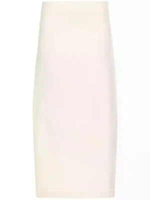 JIL SANDER Asymmetric Wool Midi Skirt