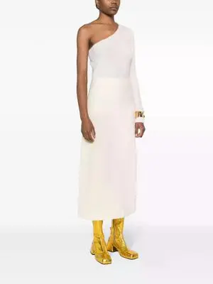 JIL SANDER Asymmetric Wool Midi Skirt