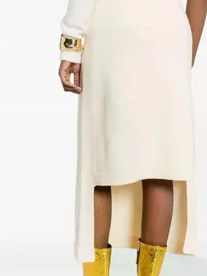 JIL SANDER Asymmetric Wool Midi Skirt