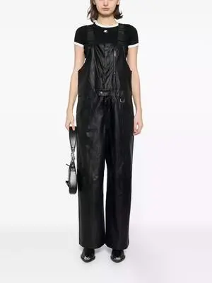 TEAM WANG DESIGN Choices Faux Leather Jumpsuit