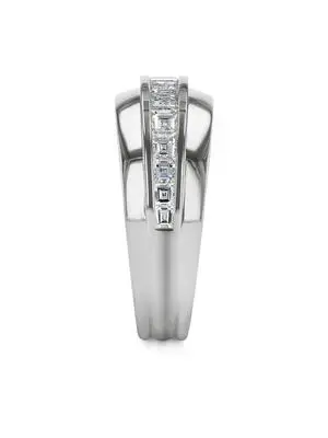 PRAGNELL Platinum Manhattan Ring With Diamonds
