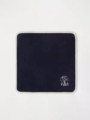 Brunello Cucinelli Embroidered Cotton Towels - Blue
