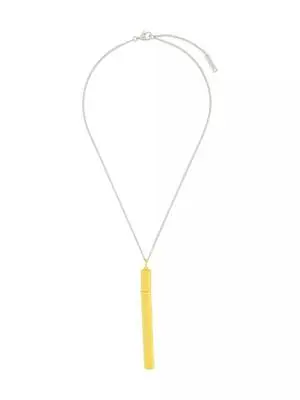 AMBUSH Yellow Brass Cigarette Case Necklace - Silver
