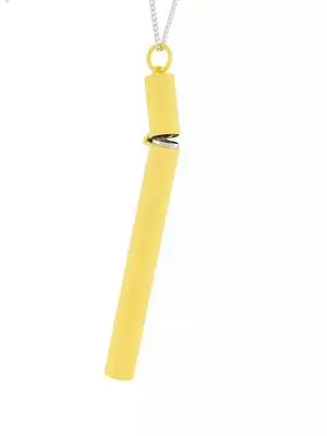 AMBUSH Yellow Brass Cigarette Case Necklace - Silver