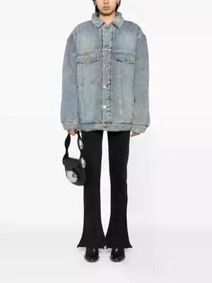 GROUND ZERO Distressed Denim Jacket - Blue