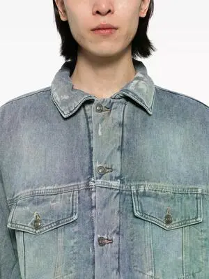 GROUND ZERO Distressed Denim Jacket - Blue