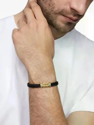 David Yurman 18kt Yellow Gold And Diamond Chevron Bracelet