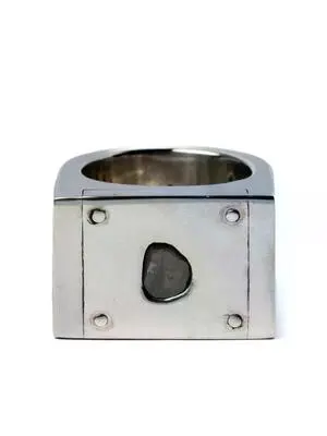 PARTS OF FOUR Plate Diamond Ring - Silver