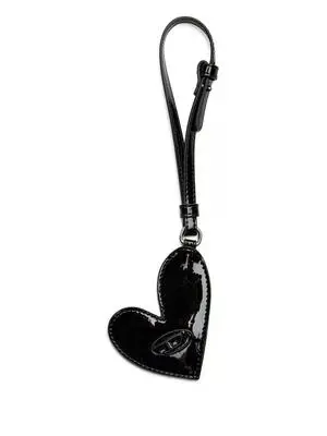 DIESEL® Play Mirror Heart-shaped Keychain - Black
