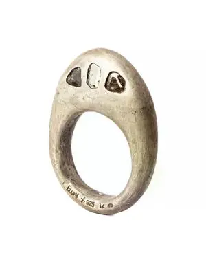 PARTS OF FOUR Tall Mountain Diamond Ring - Silver