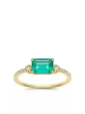 DINNY HALL 14k Yellow Emerald And Diamond Ring - Gold