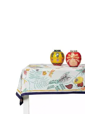 La DoubleJ Floral-print Linen Tablecloth