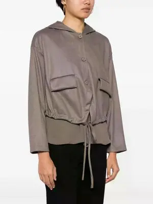 Transit Layered Hooded Jacket - Brown