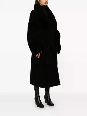 MANOKHI Shearling Coat - Black