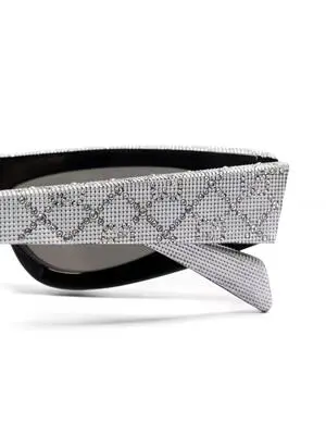 Gucci Embellished Cat Eye Sunglasses - Silver