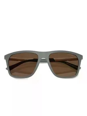 Emporio Armani Matte-frame Square Sunglasses