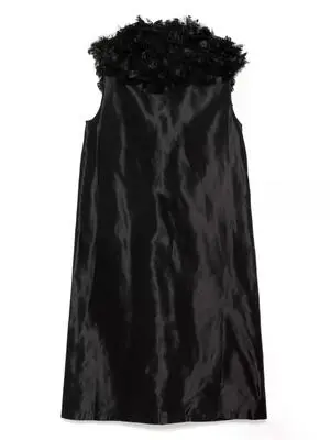 Shiatzy Chen Embroidered Tulle Coat - Black
